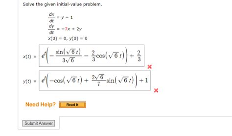 answered solve the given initial value problem … bartleby
