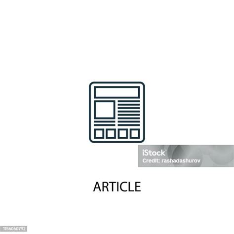 아티클 개념 선 아이콘입니다 간단한 요소 그림입니다 문서 개념 개요 기호 디자인입니다 웹 및 모바일 ui ux에 사용할 수