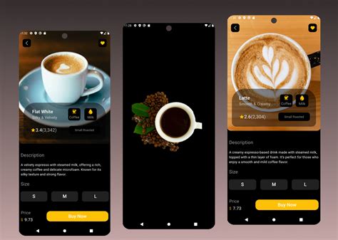 Coffee Shop Mobile App Flutter Design Behance