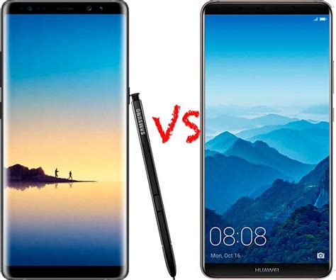 Comparativa Samsung Galaxy Note 8 Vs Huawei Mate 10 Pro