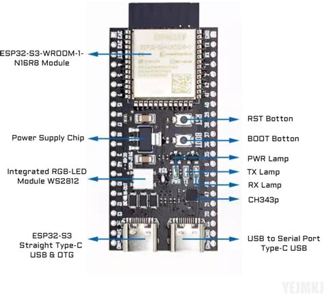 esp32 s3 n16r8 wifi bluetooth ble 5 0 rgb udviklingsboard ardustore dk