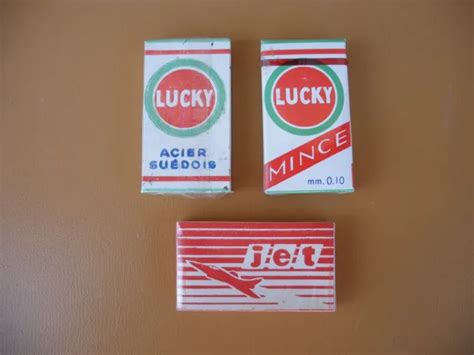 LOT DE paquets lames de rasoir lucky et jet années EUR PicClick FR