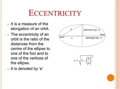 Orbital Parameters Of A Satellite Ppt