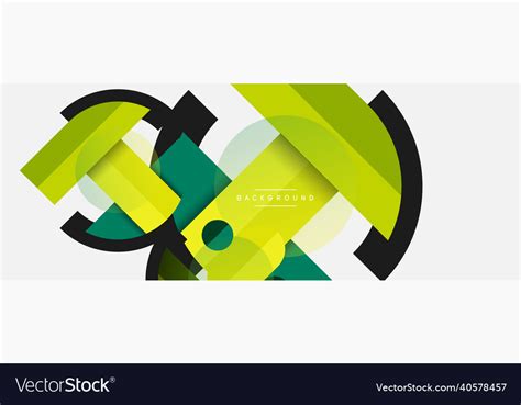Geometric Shapes Composition Abstract Background Vector Image
