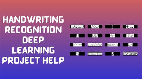 Handwriting Recognition Deep Learning Project Help