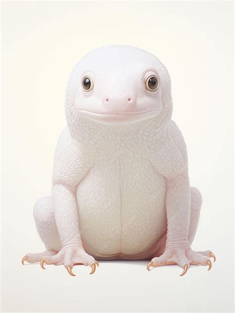 Premium Ai Image Frog Toad Salamander Dragon White Albino Tree Frog Swamp