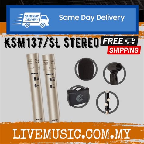 Shure KSM137 SL STEREO Cardioid Condenser Instrument Microphone