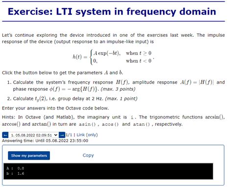 Solved Exercise Lti System In Frequency Domain Lets
