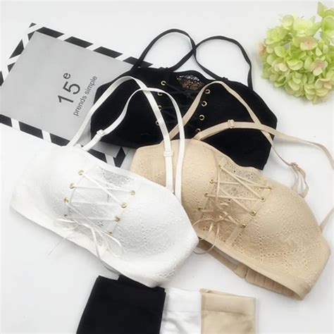 2017 Ladies Front Closure Tied Rope Sexy Super Push Up Bra Women