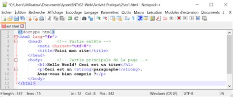 logiciel notepad [thème 2 le web]