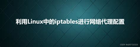 利用linux中的iptables进行网络代理配置