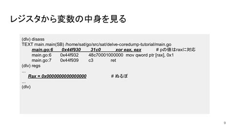 Analyzing Core Dump Generated By Go Program Speaker Deck