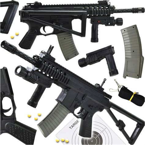Karabin Pistolet Na Kulki Maszynowy M16 Asg 6mm SprĘŻynowy Zestaw Celownik 12696890479