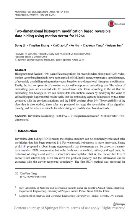 Two Dimensional Histogram Modification Based Reversible Data Hiding