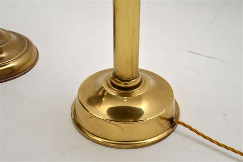 Pair Of Vintage Brass Table Lamps Retrospective Interiors Retro