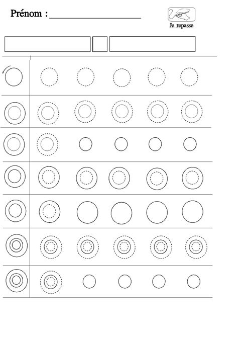 Tracer Des Cercles En Reproduisant Les Modeles Jeux Maternelle