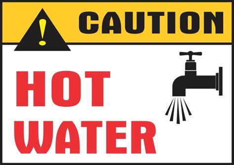 Printable Hot Water Sign
