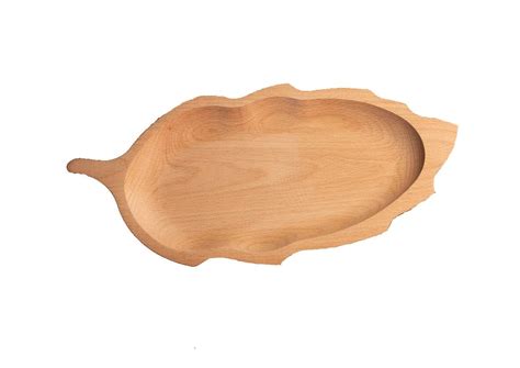 Wooden Serving Platter Small Leaf Shape Faboltray