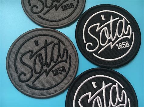 100 Custom Logo Embroidered Patch Embroidery Custom Patches Etsy