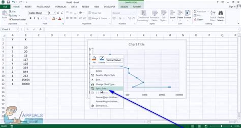 如何在 Excel 中的散点图上切换轴