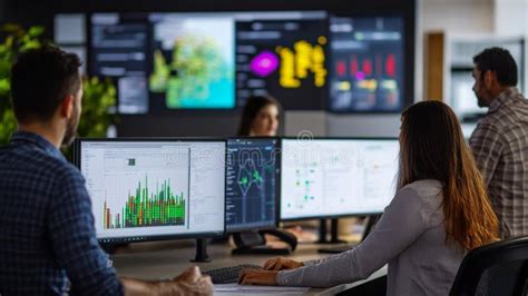 Diverse Professionals Collaborating In Modern Office Environment Stock