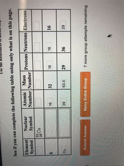 Solved See If You Can Complete The Following Table Using