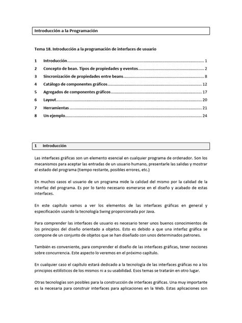 Tema 18 Introducción A La Implementación De Interfaces De Usuario En