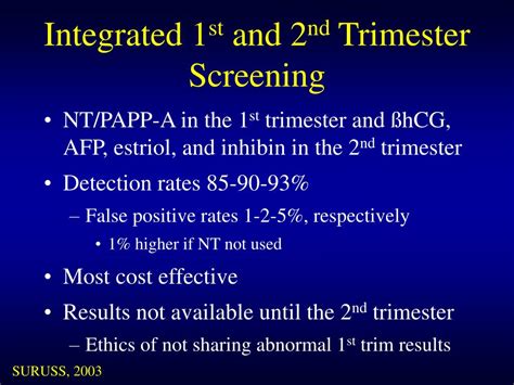 Ppt First And Second Trimester Trisomy Screening Powerpoint