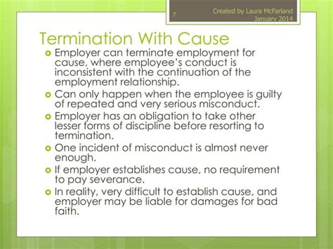 Termination Process And Procedures Power Point PDF