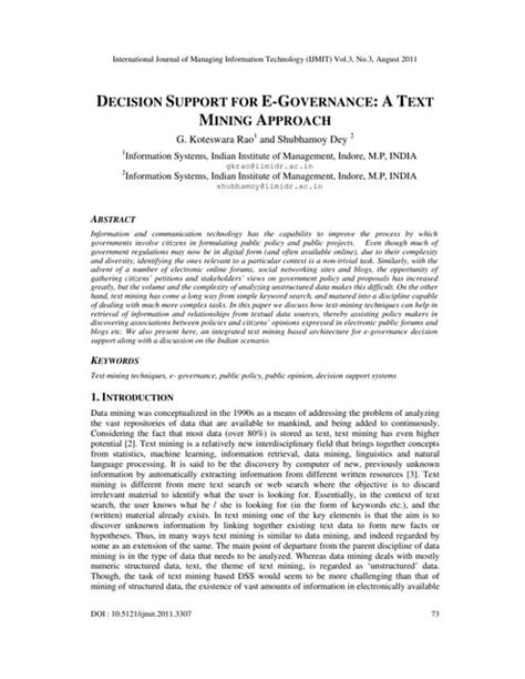 Applying Clustering Techniques For Efficient Text Mining In Twitter Data Doc