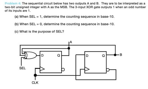 Solved Problem 4 The Sequential Circuit Below Has Two Chegg