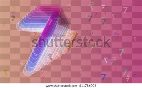 Number 7 Pattern Vector Stock Vector Royalty Free 611786006