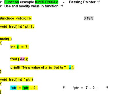 Note 6183 Passing Pointers Example Use And Modify Value Example 25