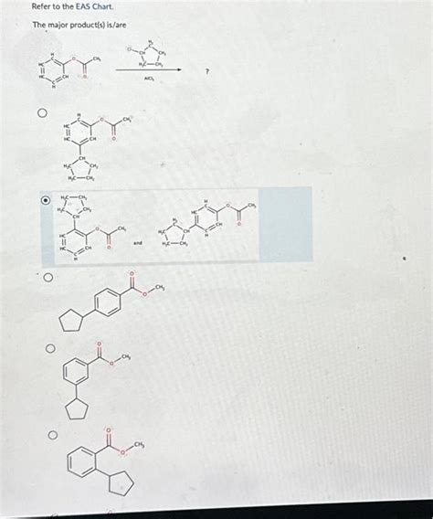 Solved Refer To The Eas Chart The Major Product S Is Are