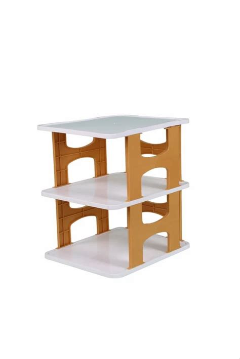 Plastic Glossy Shoe Rack 4 Layer For Small Spaces Free Standing 3 Shelves At ₹ 250 Piece In