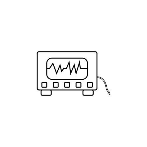 Electrocardiogram Device And Heart Pulse On Screen Vector Icon