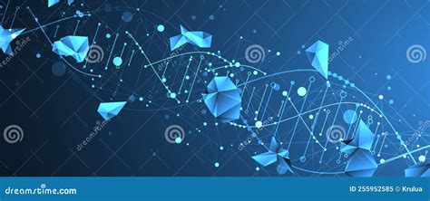 Science Template Wallpaper Or Banner With A Dna Molecules Stock Vector Illustration Of Genome