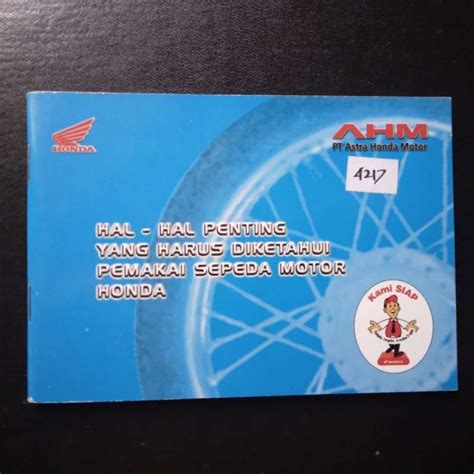 Jual Buku Petunjuk Pedoman Pemilik Motor Honda Yamaha Suzuki Kawasaki