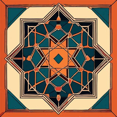 intricate geometric patterns in vector format premium ai generated vector