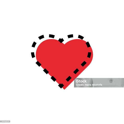 Cinta Ikon Hati Desain Template Vektor Terisolasi Ilustrasi Stok