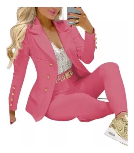 Conjunto De Terno Feminino Com 2 Peças Blazer E Calça Parcelamento