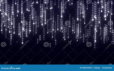 Binary Code With Numbers Moving On The Screen Digital Age Binary