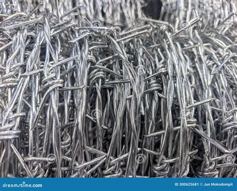 Roll Of Barbed Wire Stock Image Image Of Galvanized 300625681