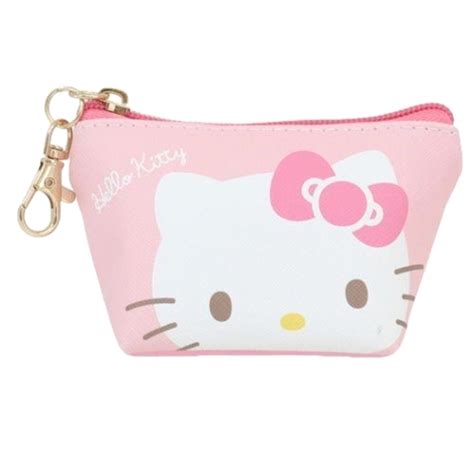 小禮堂 Hello Kitty 皮質船型零錢包附扣環 粉大頭款 4548626 185313 文創小物 Yahoo奇摩購物中心
