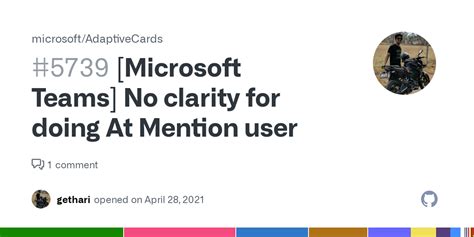 Microsoft Teams No Clarity For Doing At Mention User Issue 5739