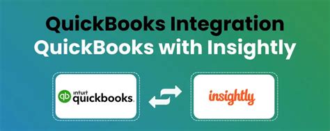 Insightly Quickbooks Integration Sync With Quickbooks Online