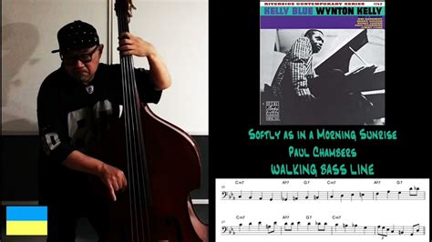 Walking Bass Transcription Softly As In A Morning Sunrise Paul