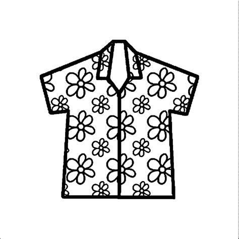 Hawaiian Shirt Coloring Pages Coloring Nation