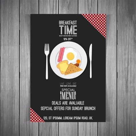 Plantilla De Menú De Restaurante Vector Gratis