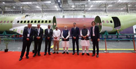 Tata And Airbus Unveil Indias First Private Sector Aircraft Assembly